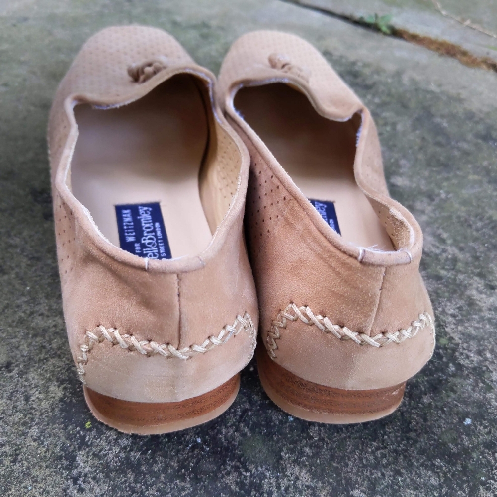 Rare! Vintage Stuart Weitzman Camel Perforated Suede … - Gem